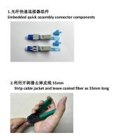 China FTTH SC LC Fiber Optic Equipment Fast Connector for FTTX Hot Melt Laser Connection for sale