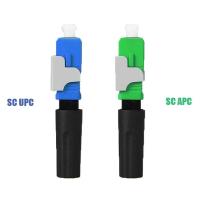 China 0.125mm Fiber Diameter SC APC SC UPC Fiber Optic Fast Connector for FTTH Field Assembly for sale