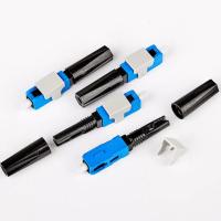 China 0.125mm Fiber Diameter SC APC SC UPC Fiber Optic Fast Connector for FTTH Field Assembly for sale
