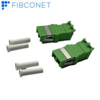 China Single-Mode DX LC/APC Fiber Optic Adapter Without Flange PBT Material Quad Fiber Cores for sale