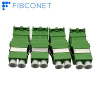 China Single-Mode DX LC/APC Fiber Optic Adapter Without Flange PBT Material Quad Fiber Cores for sale