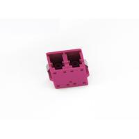 China Fibconet Hybrid Pink Plastic Material Adapter for FTTH Duplex LC Fiber Optic Equipment for sale