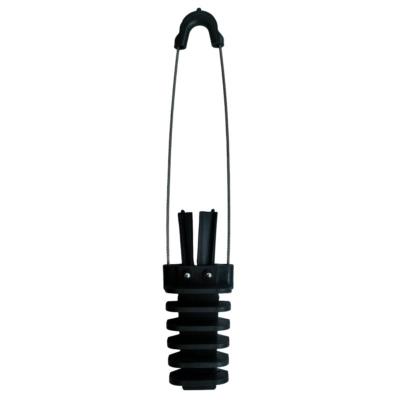 China 3-8mm Cable Size Fiber Tension Clamp with PA6 Nylon Material and Stainless Steel Wire for sale