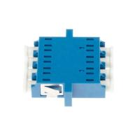 China Hybrid Plastic Material LC APC/UPC Adapter for FTTH Four Duplex Fiber Optic Equipment for sale