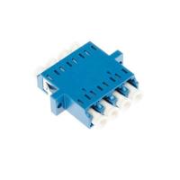 China Hybrid Plastic Material LC APC/UPC Adapter for FTTH Four Duplex Fiber Optic Equipment for sale