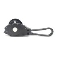 China 0.7KN Clamp Nylon FTTH Fish Type Flat Optical Fiber Optic Drop Cable Holder with 25 for sale