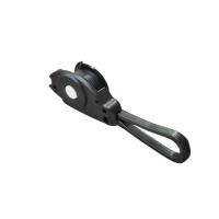 China 0.7KN Clamp Nylon FTTH Fish Type Flat Optical Fiber Optic Drop Cable Holder with 25 for sale