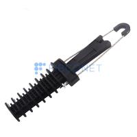 China FTTH Nylon and Metal Flat Wire Fiber Optic Cable Clamp with Flexible Nylon Material for sale