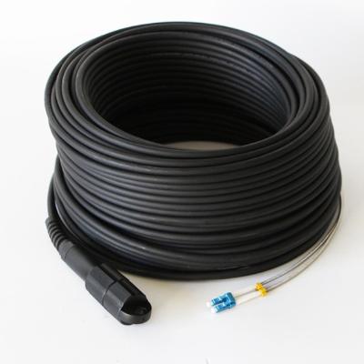 China 4G Network LC UPC Duplex IP67 Waterproof Fiber Optic Cable with Waterproof Connector for sale
