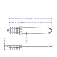 China 330*62*32 mm Fiber Optic Anchor Clamp for PA6 Stainless Steel Wire Tension Suspension for sale