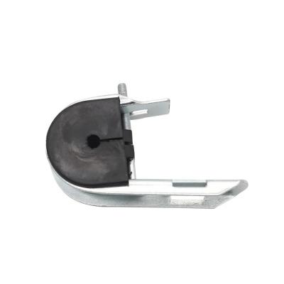 China Round Type Black PA6 Material Fiber Optic J Hook Suspension Clamp for ADSS Optical Cable for sale