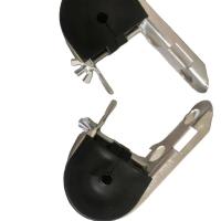 China Round Type Black PA6 Material Fiber Optic J Hook Suspension Clamp for ADSS Optical Cable for sale