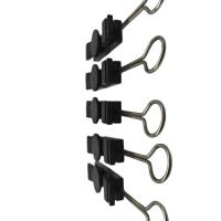 China XS-TCPC02 Black Fiber Tension Clamp for Stainless Steel Wire Anchor Joint in FTTH for sale