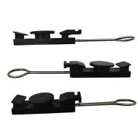 China 0.5-1.5kn Fiber Wire Clamp Made of 201 or 304 Nylon Material Fiber Optic Metal Hook for sale
