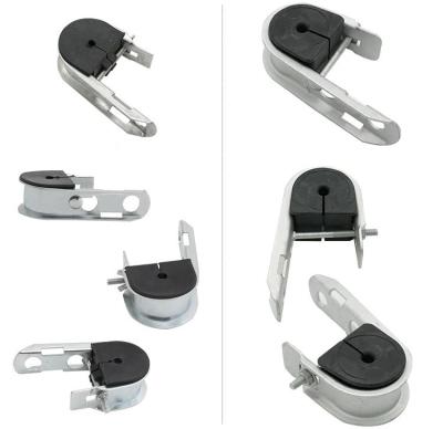 China Stainless Steel Round Type J Hook Suspension Clamp for Fiber Optic Cable Tension for sale