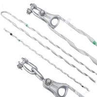 China Overhead Steel Pre-Twisted Cable with Aluminum Fiber Optic Anchor Tension Wire Clamp for sale