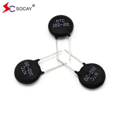 China RoHS HF Compliant NTC Thermistor 8 Ohm 142 MW/C Through Hole 20mm for sale