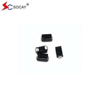 China Socay SS35A Compact Schottky Barrier Diode in DO-214AC Package with 50V Maximum Repetitive Peak Reverse Voltage for sale