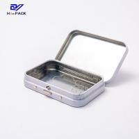 China Childproof Rectangular Tin Box Custom Weed Packaging With Logo for sale