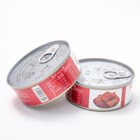China Customizable Tuna Tin Box Round Food Tin Containers D99x27mm for sale