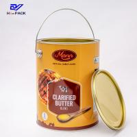 China Metal 5 Liter Bucket With Lid 17.5cm Dia 5 Litre Paint Bucket for sale