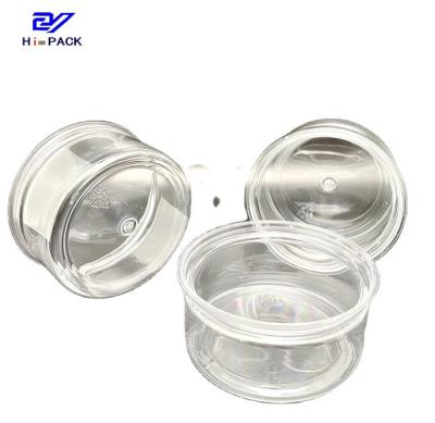 China Round Vintage Tobacco Transparent Plastic Can Weed Packaging With Antique Labels for sale