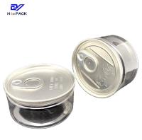 China Plastic Transparent Weed Packaging Can 50g 80g Cig Tin Child Resistant Tins for sale