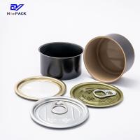 China Black 120ml Pet Food Can D65x38mm Circular Tin Containers ISO 9001 for sale