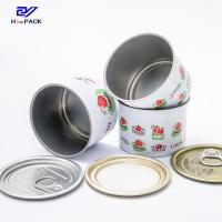 China Round Personalised Sweet Tin Tuna Tin 160ml Metal Sweet Tins for sale