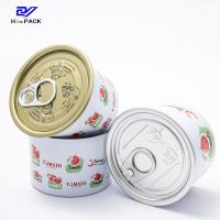 China Round Personalised Sweet Tin Tuna Tin 160ml Metal Sweet Tins for sale