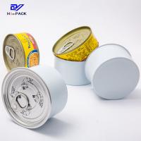 China D73x44mm Empty 85g Metal Round Tin Can 180ml For Oil Tuna Fish Wet Pet Food for sale