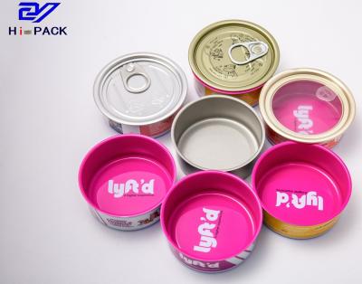 China Rose Red Pink Beef Can Tinplate Food Packaging Withstand Hot Cooking 50g 80g for sale