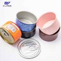 China 80g Food Grade Beef Can Tuna Food Packaging Tin Cans Blue Pink for sale