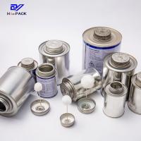 China Screw Top PVC Cement Tin Can Adhesive Metal Container With Dauber And Brush for sale