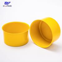 China Easy Open Food Tin Packaging Tuna / Chicken Yellow Round Tin Cans for sale