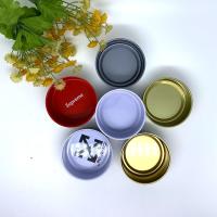 China Round Small Size Tinplate Container For Weed Packaging With Lids for sale