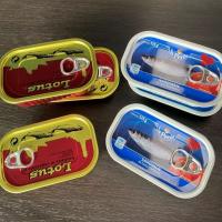 China 100g,Empty Square Tinplate Jar Packing For Seafood , Fish , Meat for sale