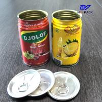China 310ml , 250ml Metal Can Beverage Tin Can Packed For Juice , Orange for sale