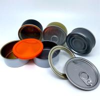 China D65X27mm , 50g Round Shape Vintage Tobacco Tin Cans With Customized Color Lables Or Printing for sale