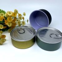China D99x27mm Plain Empty Metal Tin Can With Easy Open Lid , Round Tin Can For Fish / Soup / Beef / Mussel / Pineapples / Tomato Paste Packaging for sale