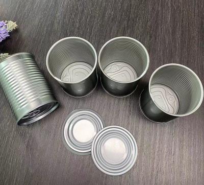 China 400g D73x113mm Bean Nut Tin Can for Pet Food Packaging with Easy Open Lid for sale