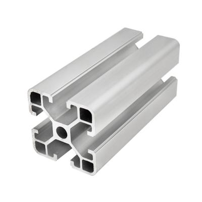 China Square Structure V Slot 4040 Aluminum Extrusion Profiles With Silver Anodised for sale