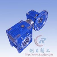 China Solid Shaft Worm Gear Reducer 70rpm Output Speed Ratio 5-10000 Aluminum Alloy Housing for sale