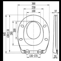 China Urea Soft Close Toilet Seat with Magnet Design Quick Release 445x368mm Stainless Steel 304 Hinges for sale