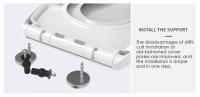 China Elongated V Shape Family Toilet Seat for Potty Training 17-19 Inch White for sale