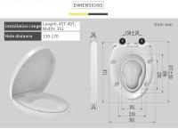 China Elongated V Shape Family Toilet Seat for Potty Training 17-19 Inch White for sale