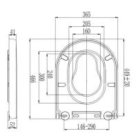 China D Shape Urea Toilet Seat Soft Close 466x365x52mm SU067 for Sanitary Ware for sale