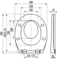 China Sunten European Oval Shaped Toilet Seat Urea Material Slow Close 445mm 368mm for sale