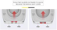 China Elongated O Shape Baby Toilet Seat Urea PP Plastic Soft Close 471mm 361mm for sale