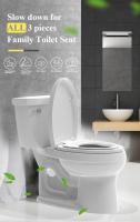 China Elongated O Shape Baby Toilet Seat Urea PP Plastic Soft Close 471mm 361mm for sale